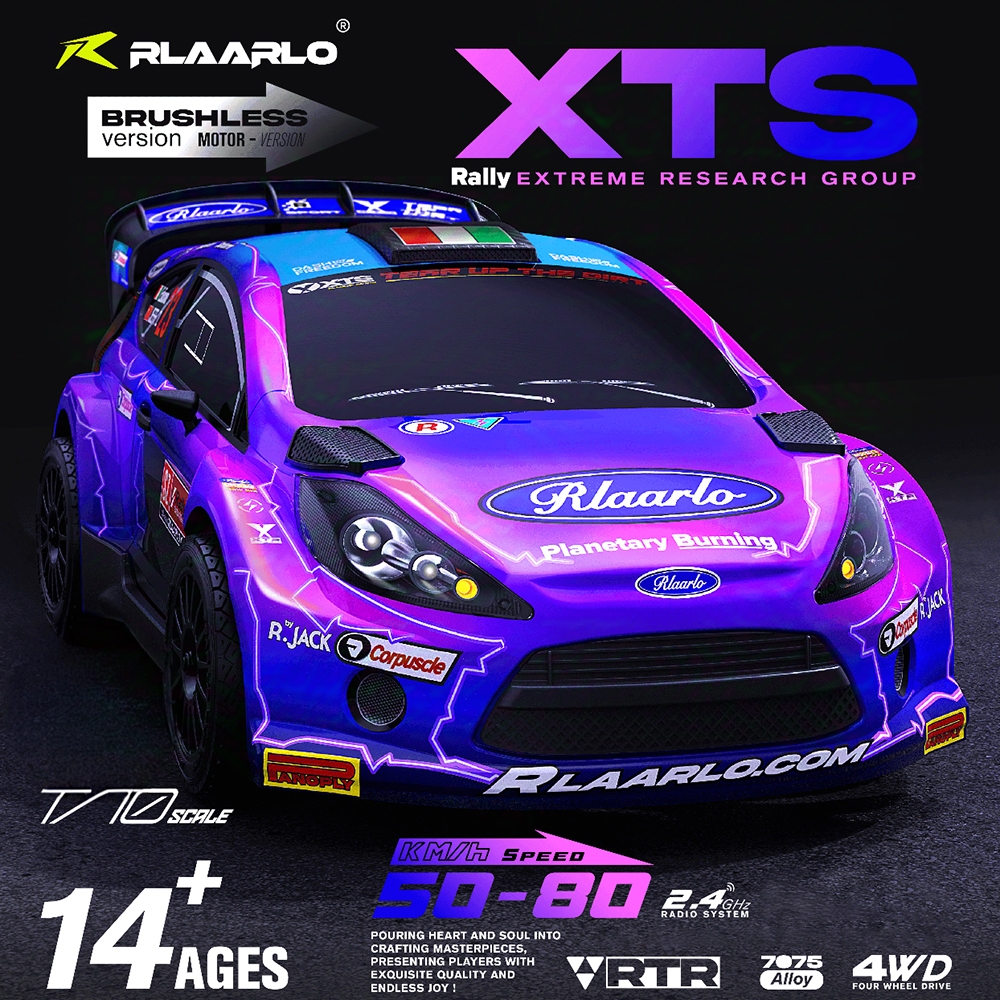 Rlaarlo XTS-F10 Brushless RC Rally Racing 1/10 รีโมทคอนโทรลไฟฟ้ารุ่น ...