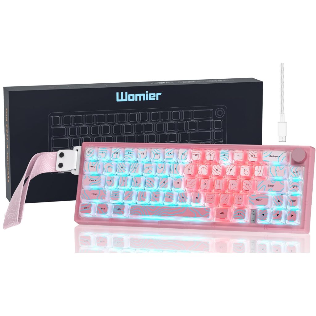 Womier V-K66 PRO 60% คีย์บอร์ดแบบกําหนดเอง QMK/VIA ปะเก็นครีม Mount Hot ...