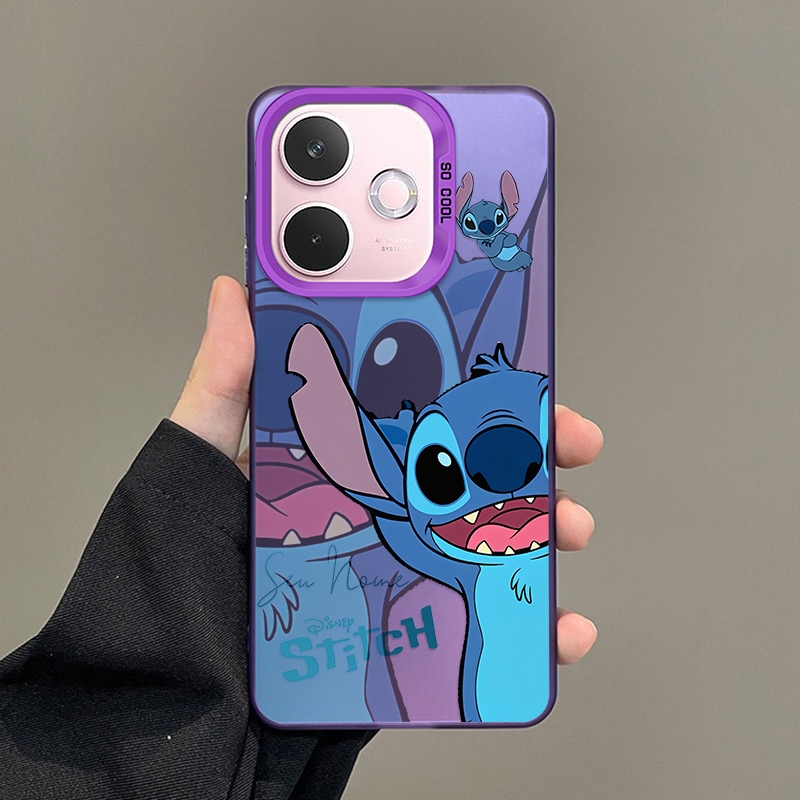 OPPO A40 A80 5G ชื่อกรณีที่กําหนดเอง Lilo Stitch ทนทาน Matte Silver ...