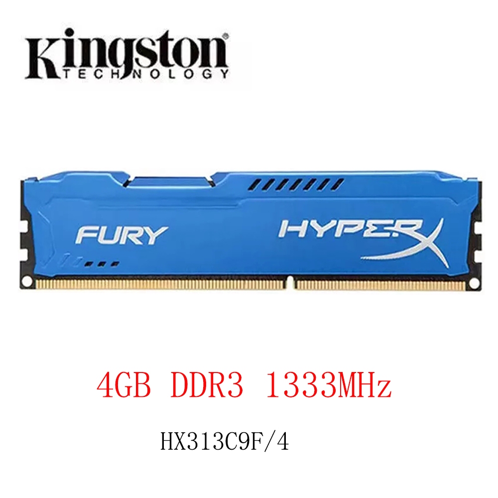 Kingston HyperX Fury DDR3 RAM 4GB DDR3 1333MHz หน่วยความจําเดสก์ท็อป HX313C9F/4 คอมพิวเตอร์พีซี ...