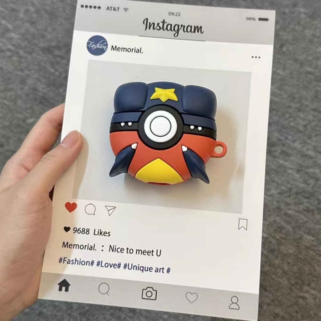 PokeBall รูปร่างการ์ตูน Garchomp Pokemon ป้องกันปลอกสําหรับ Apple ...