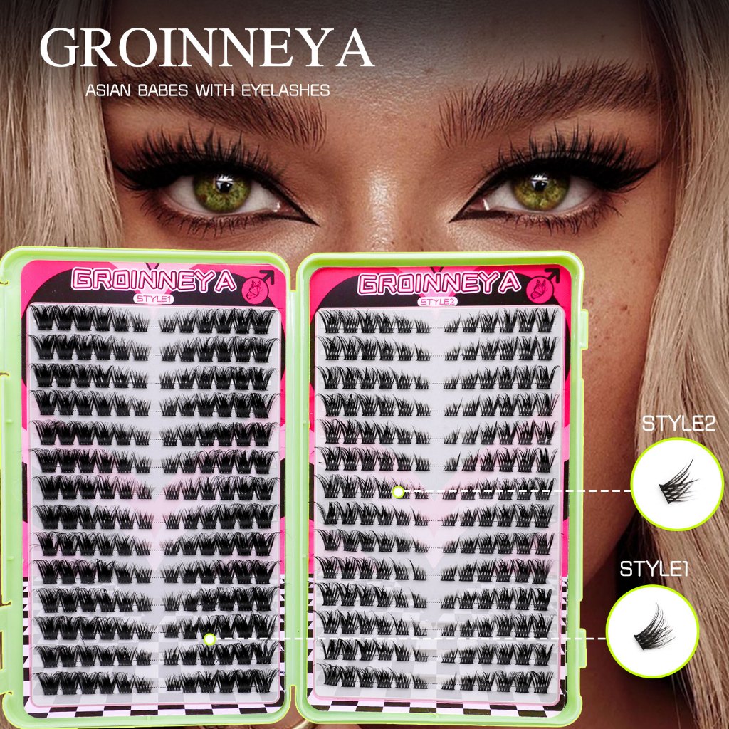 DIY Cluster Lashes Fluffy ดู Wispy Lash Clusters 8-16 มม.สั้น Eyelash ...