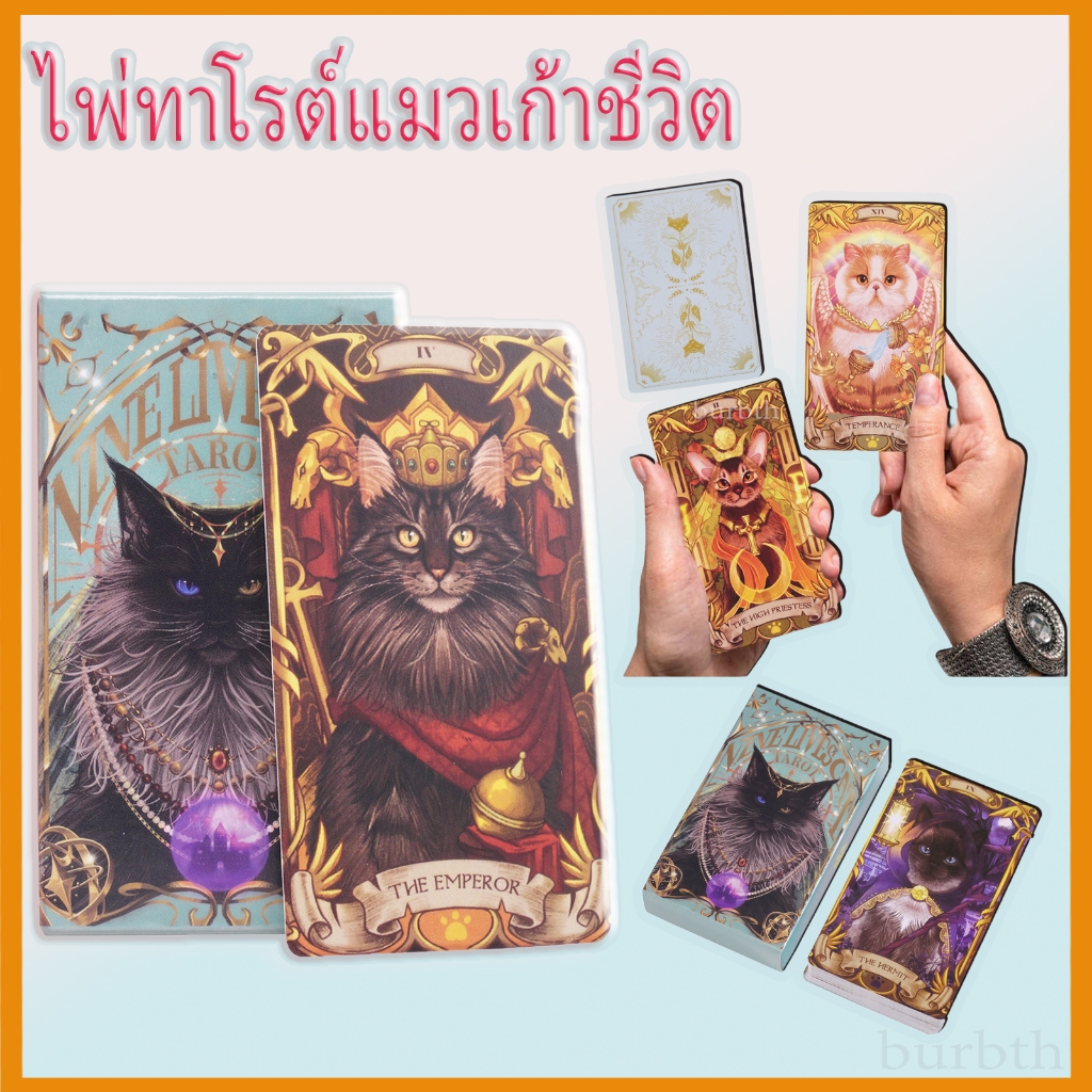 จัดส่งในพื้นที่ 🚚78 Nine Lives Cat Tarot Cards burbth | Shopee Thailand