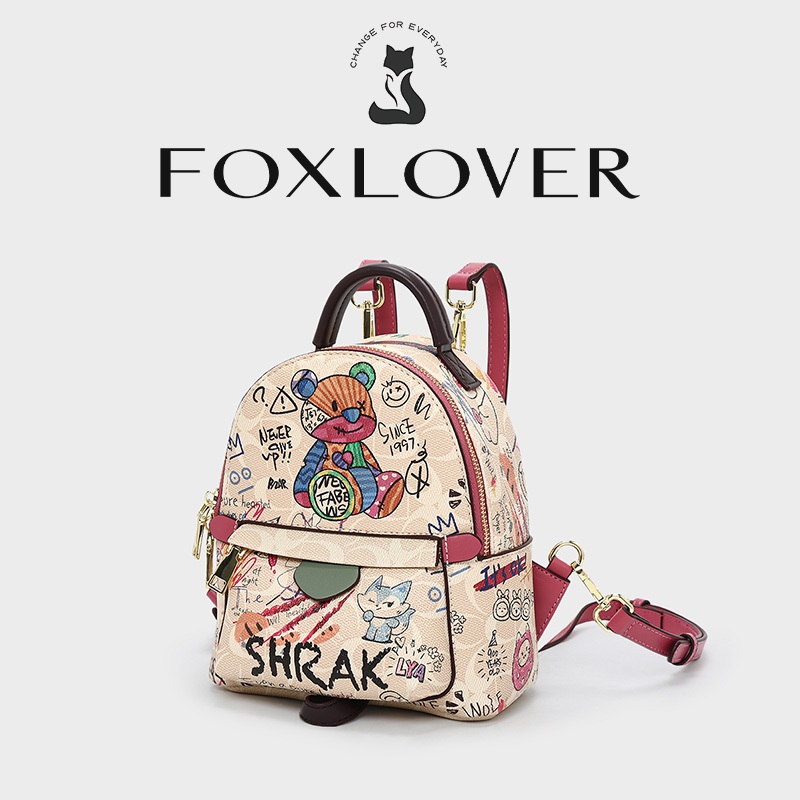 FOXLOVER กระเป๋าเป้ผู้หญิง มินิดับเดิลซีรีส์ ขนาดกะทัดรัด พกพาสะดวก น่ารัก มีสไตล์ | Shopee Thailand