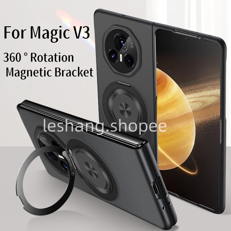 360 ° หมุนแม่เหล็กยึดสําหรับ Huawei Honor Magic V3 Mate X6 X5 X3 X2 ปลอกบางเฉียบสีเมทัลลิคฮาร์ด ...