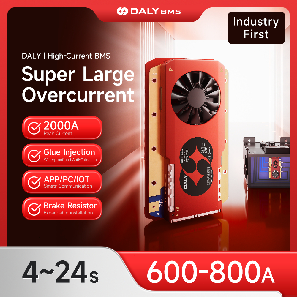 Daly Smart BMS 600A 800A 4s 8s 10s 12s 14s 16s 20s 24s Li-ion Lifepo4 CANBUS UART พร้อม ...