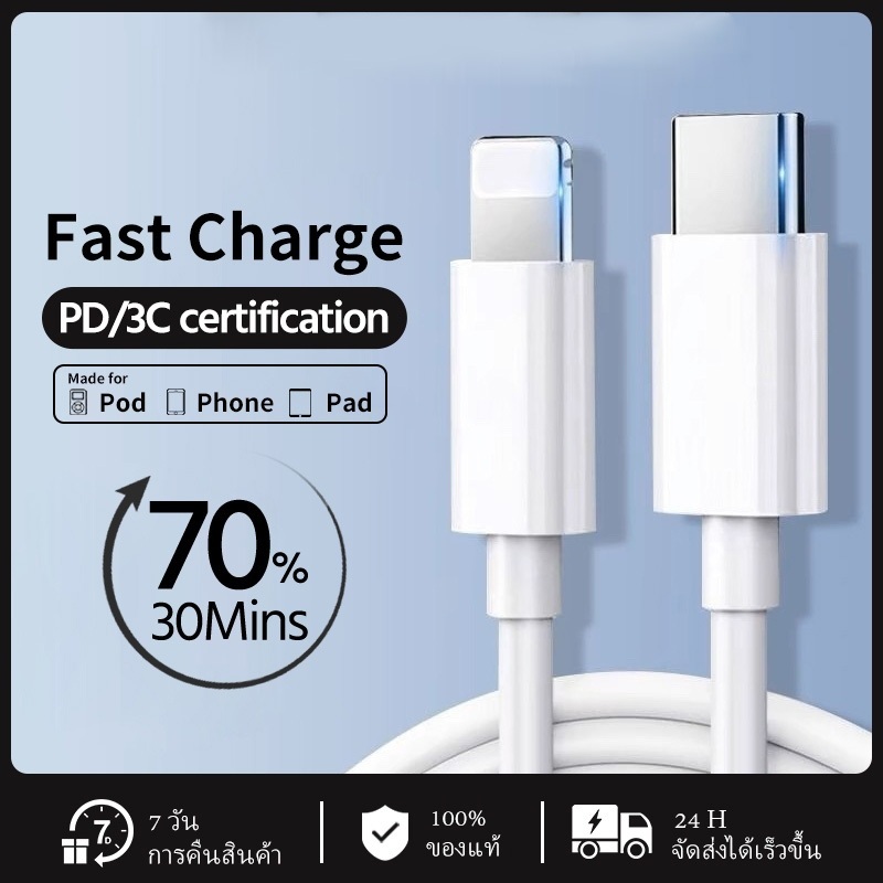สาย USB Type C PD Fast Charger PD สายชาร์จเร็ว PD Type C Cable 1M 2M USB Cable สาย USB | Shopee ...
