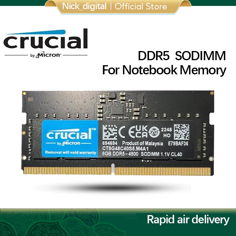 Crucial DDR5 RAM 8GB 16GB DDR5 4800Mhz 5600MHz PC5-44800S CL46 CL แล็ป ...