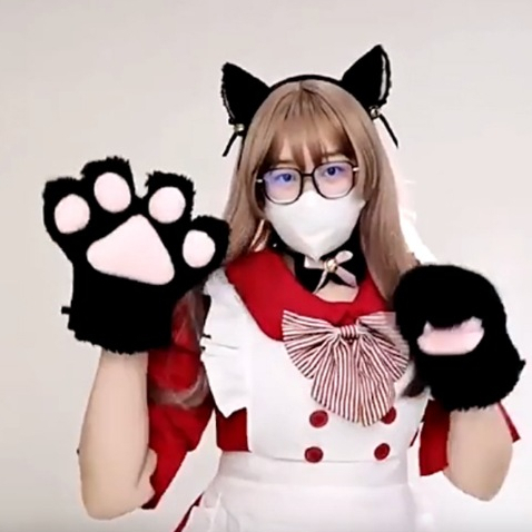 ฮาโลวีนญี่ปุ่น Handmade Cat Claw Tail cos ของเล่นจําลอง Fox Tail คอสเพล ...