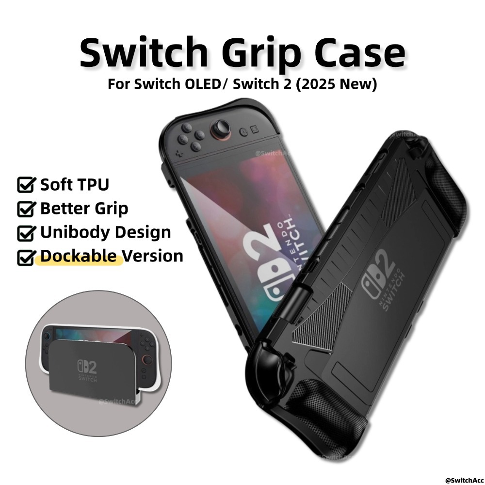 Dockable Switch Grip Case พร้อมช่องใส่การ์ดสําหรับ Nintendo Switch 2 ...