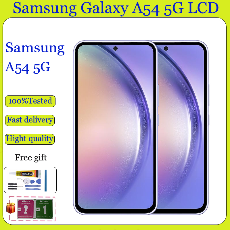 Original AMOLED Samsung Galaxy A54 5G จอแสดงผล LCD หน้าจอสัมผัสพร้อมการ ...