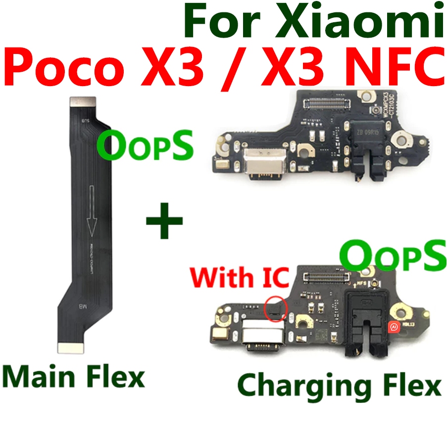 สําหรับ Xiaomi POCO X3 NFC Pro Fast Charger ชาร์จหลัก Flex พร้อม IC เมน ...