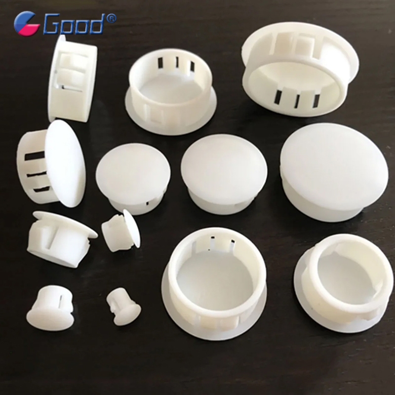 สีขาวรอบพลาสติก Snap บน Hole Plug Caps Wall Cable โต๊ะครอบคลุมรอบ ...