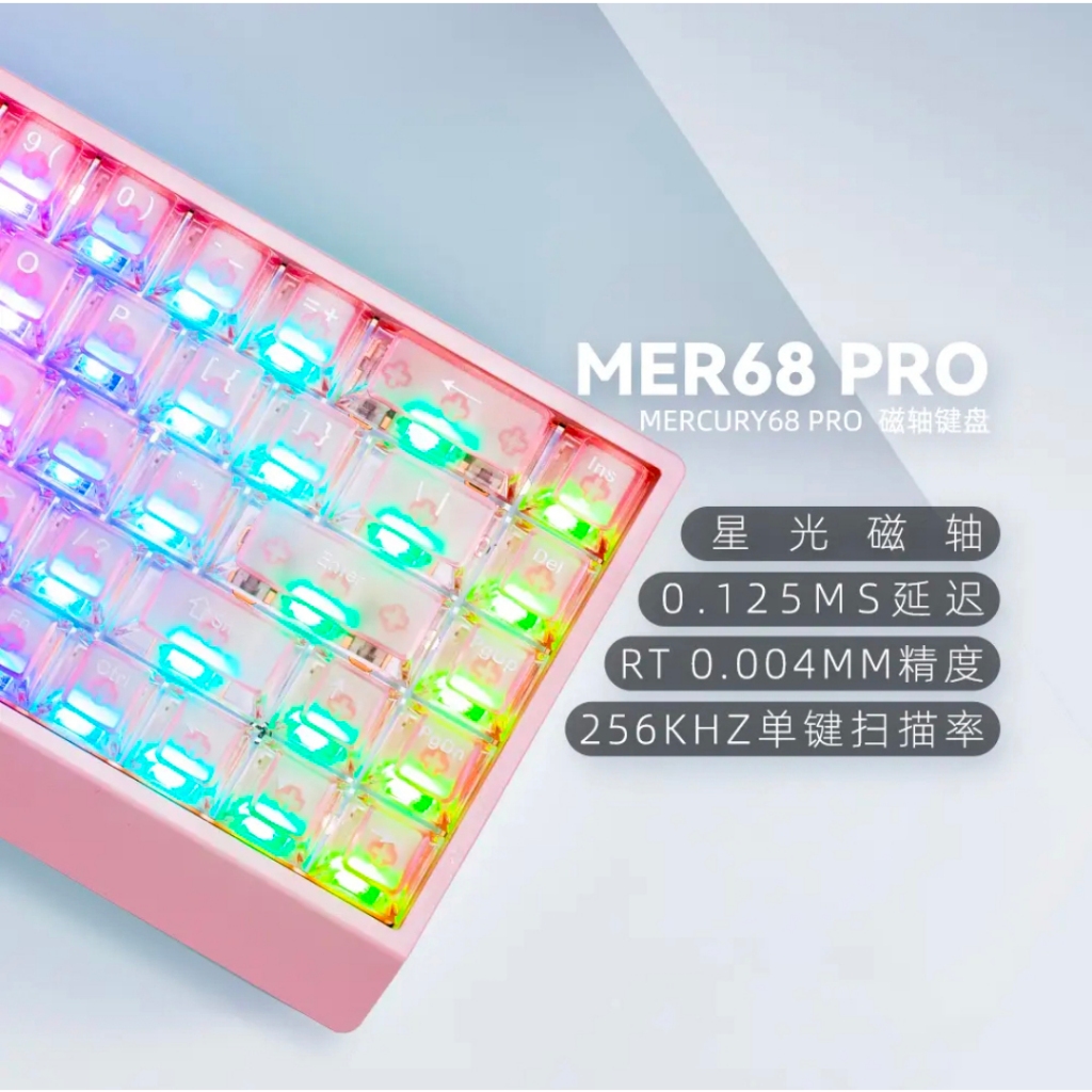 Carotmas Mercury68 Magnetic Wired Keyboard 65% Hot swappable RGB RT0.04 Custom Gaming Keyboard ...