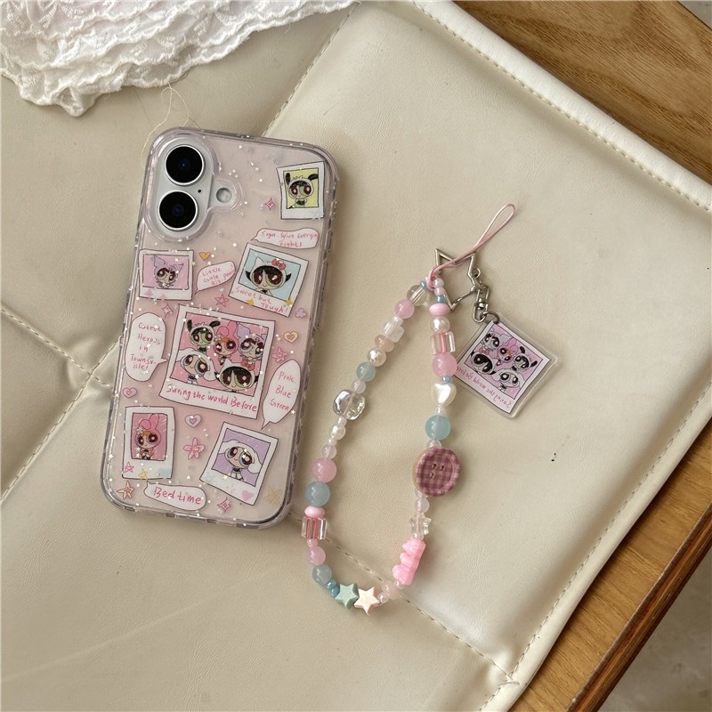 IPhone 16 Pro max 15 Pro max Powerpuff Girls ลายวัสดุ TPU เคสโทรศัพท์ ...