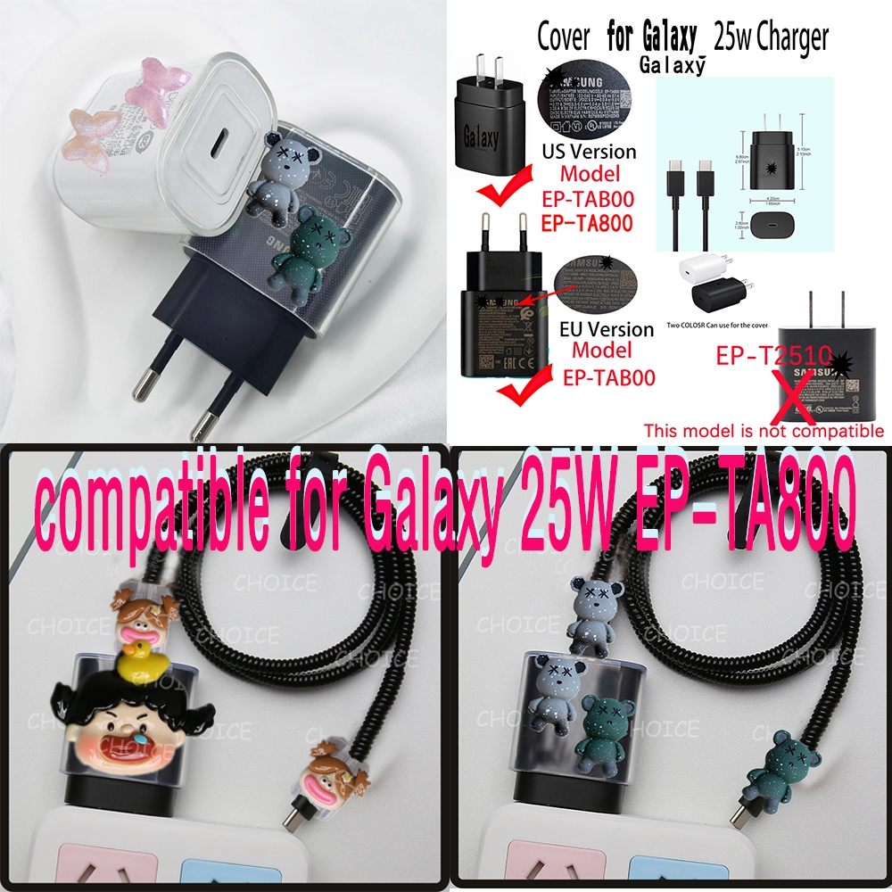 Charger Case ใช้งานร่วมกับ Galaxy 25W EP-TA800 S10 S10+ หมายเหตุ 10 Charger Protector การ์ตูน ...