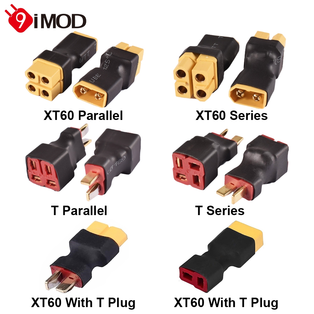 XT60 T Plug Parallel/Series อะแดปเตอร์ตัวเชื่อมต่อ 2 ชาย 1 หญิง/1 ชาย 2 ...