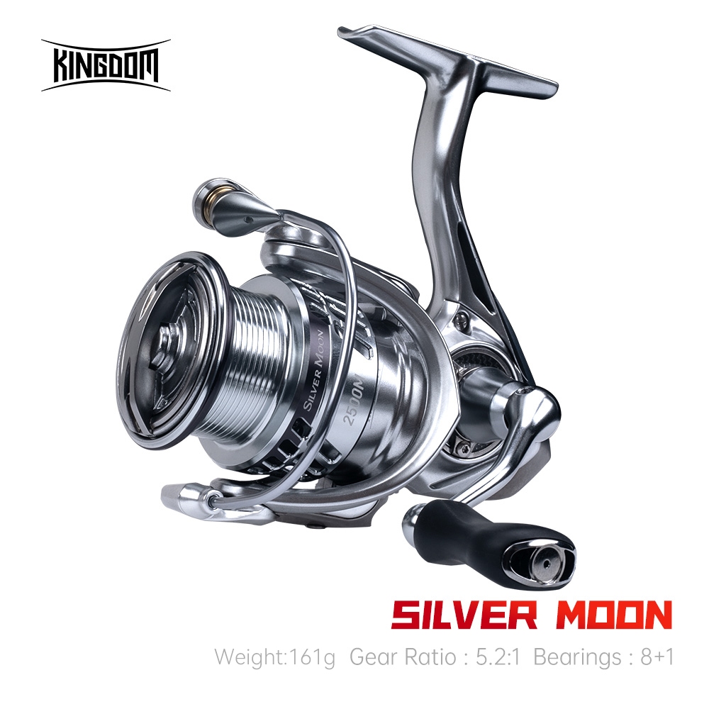 Kingdom SILVER MOON ใหม่ Spinning Fishing Reel ไนลอน 1000 1500 2500 Light Spool jigging Reel 5.2 ...