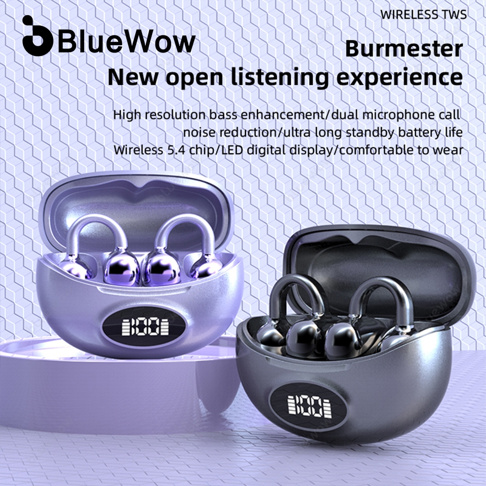 BlueWow หูฟังบลูทูธ LED จอแสดงผลดิจิตอล 9Dstereo ตัดเสียงรบกวนชุดหูฟังกีฬาชุดหูฟังนอนหลับ ...