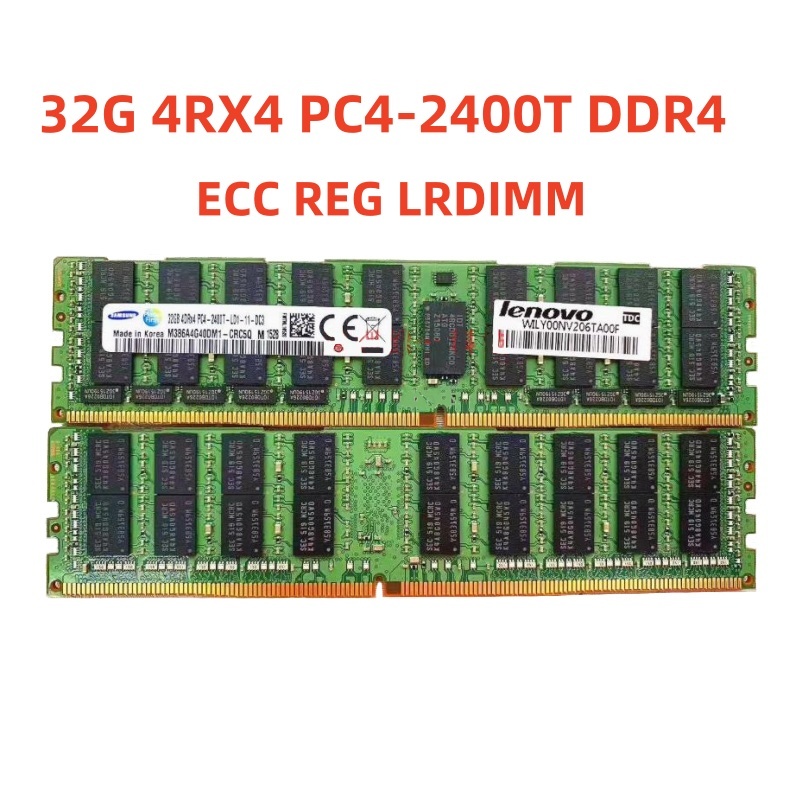 Samsung SK hynix โมดูลหน่วยความจําเซิร์ฟเวอร์ดั้งเดิม LRDIMM 32G 4RX4 PC4-2400T LD1 DDR4 ECC REG ...