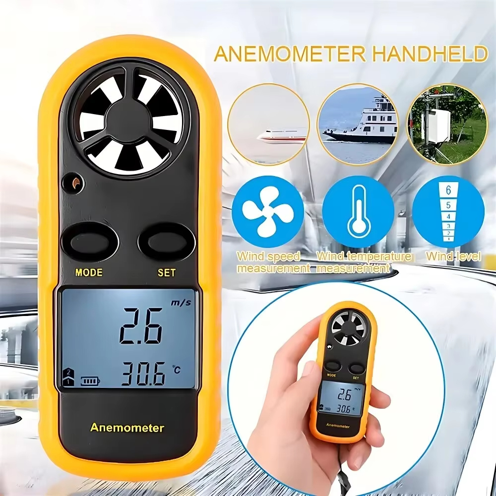 BENETECH GM816 วัดลม ความเร็วลม และ อุณหภูมิ Digital Anemometer Thermometer Wind Speed Air ...