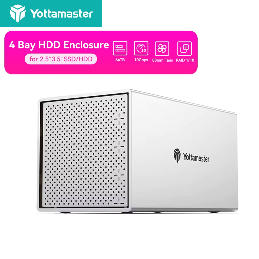 Yottamaster HDD Array Enclosure 4 ช่อง RAID Enclosure 4 Bay 2.5/3.5 ...
