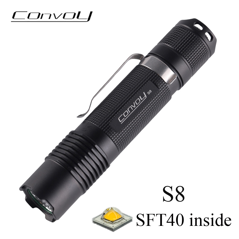 Convoy S8 ไฟฉาย Luminus SFT40 LED 18650 เหมาะสำหรับ camping และตกปลา ...