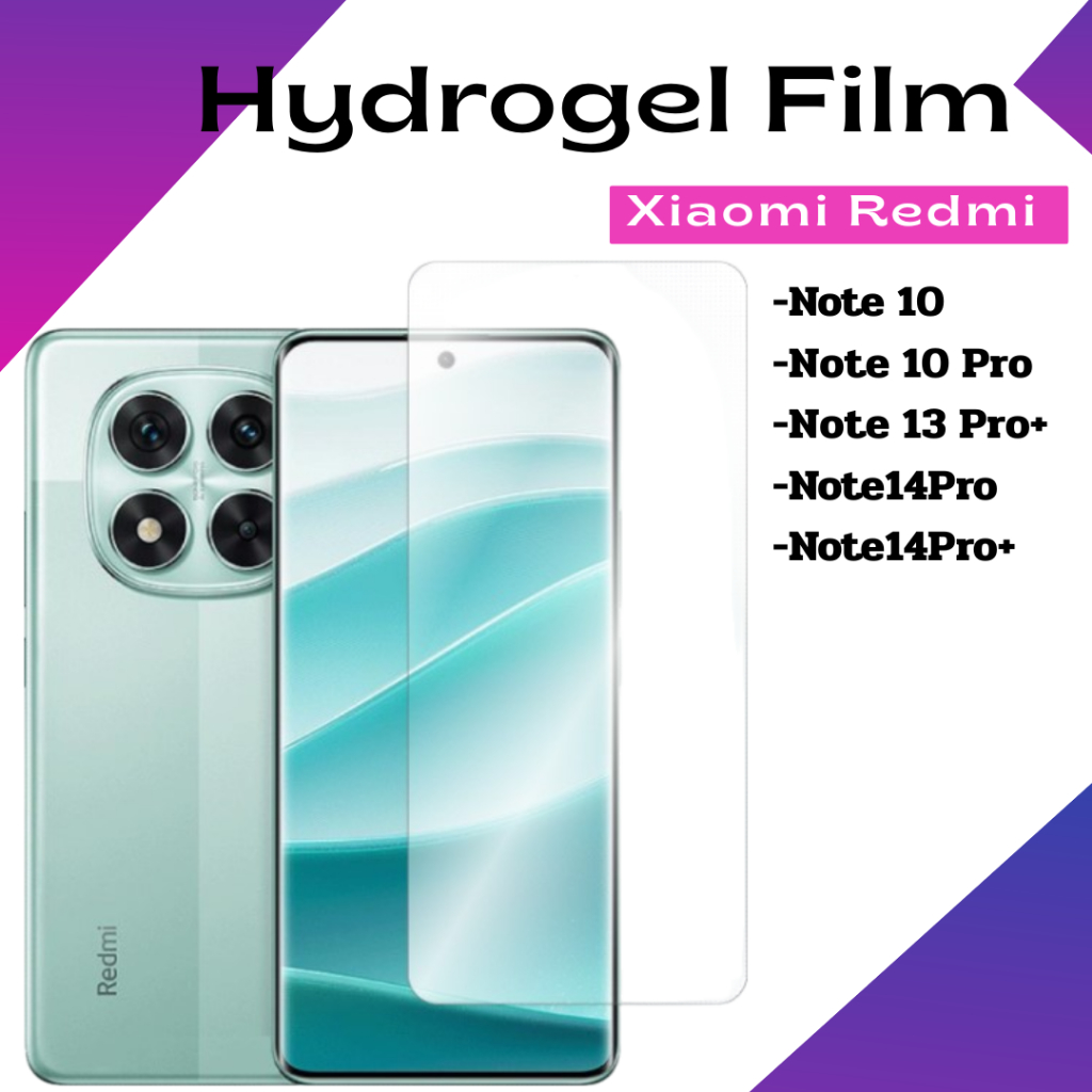 [ ฟิล์มหลัง ] ฟิล์มไฮโดรเจลสําหรับ Xiaomi,Redmi Note 10/ Note 10 Pro/Note 13 Pro+/Note14Pro ...