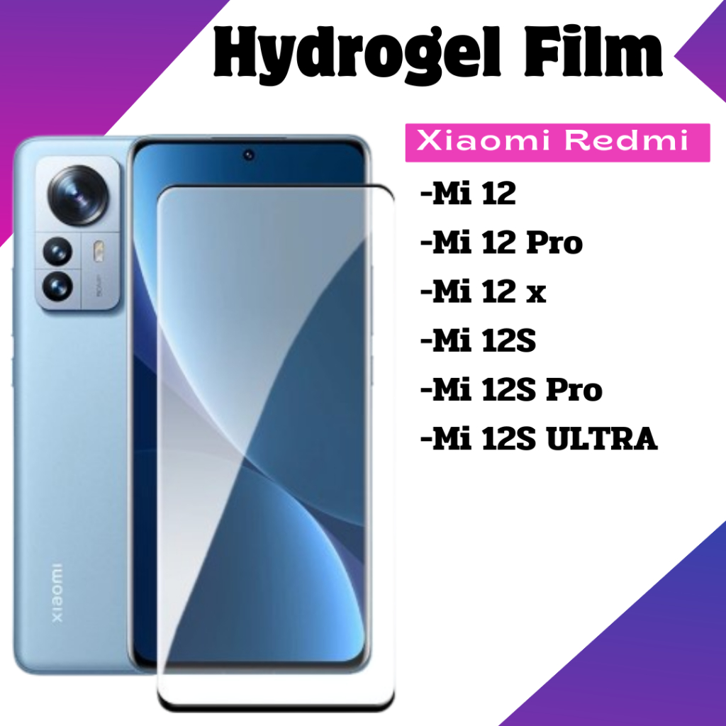 [ ฟิล์มด้านหน้า ] ฟิล์มไฮโดรเจลสําหรับ Xiaomi,Redmi Mi 12 / Mi 12 Pro ...