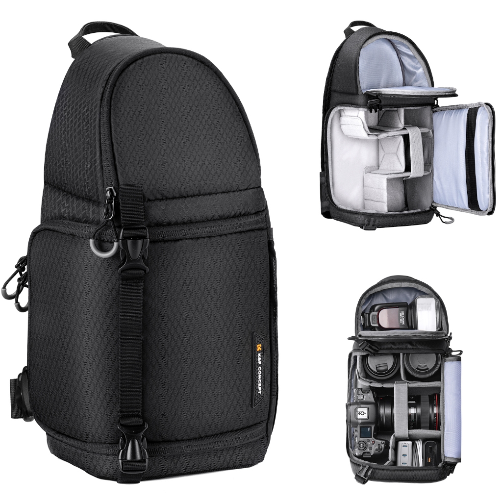 K&F Concept Camera Sling Bag Crossbody Bag Camera Shoulder Backpack ...