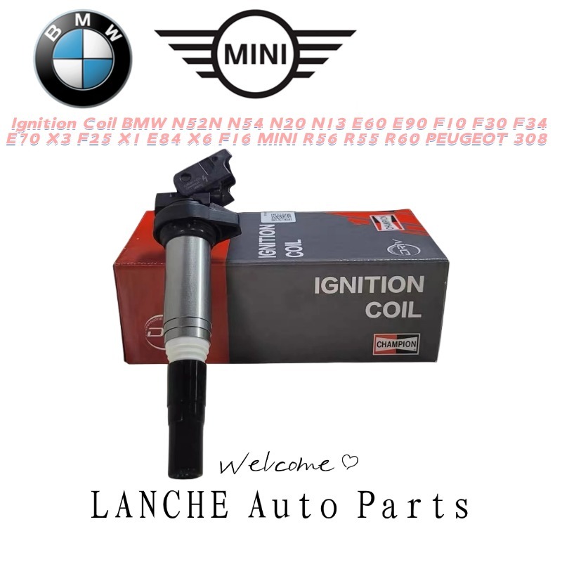 Champion คอยล์จุดระเบิด BMW N52N N54 N20 N13 E60 E90 F10 F30 F34 E70 X3 ...