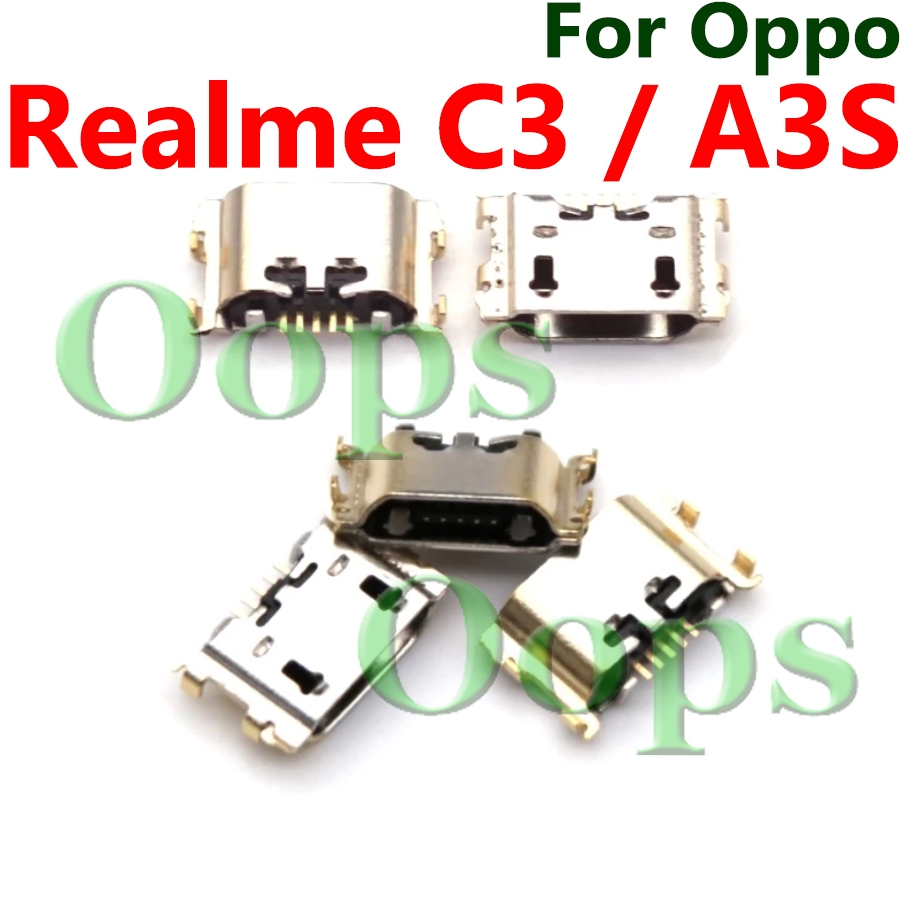 5-50pcs สําหรับ OPPO A3S Realme C3 2 Pro /2Pro โทรศัพท์ USB ปลั๊กชาร์จ ...