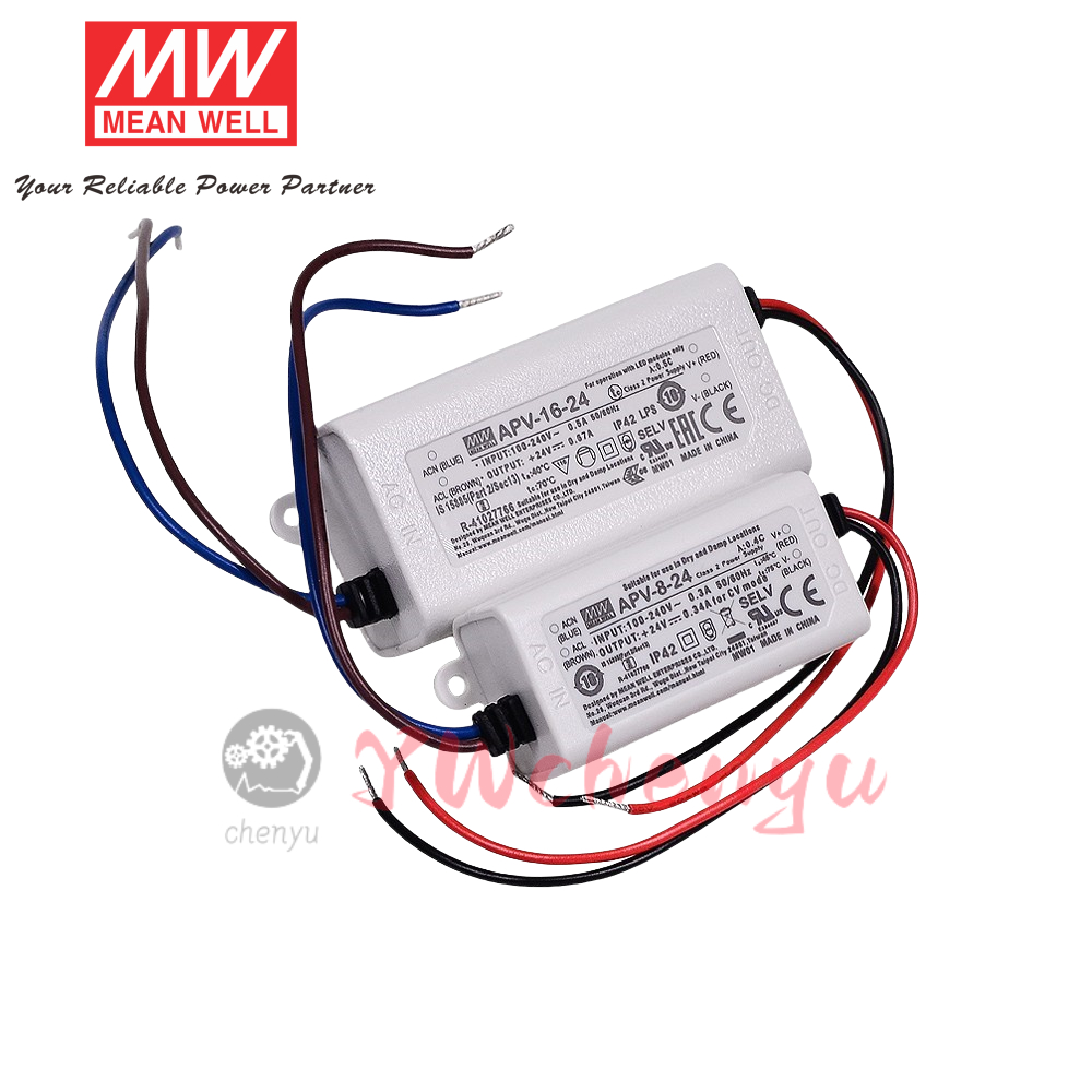 MEAN WELL แหล่งจ่ายไฟแบบสวิตชิ่ง， APV-8 12 16 25 35-12V 24V ไดร์เวอร์ LED | Shopee Thailand