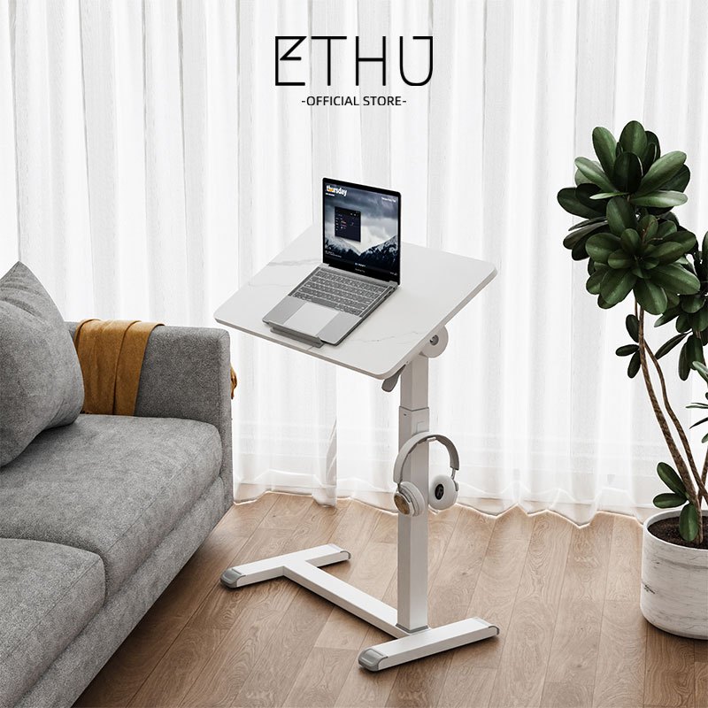 [COD & Ready stock] ETHU Side Table โต๊ะข้างพับได้ ยกขึ้น-ลงได้ มีล้อ ...