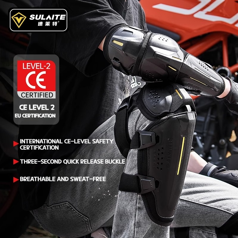 SULAITE รถจักรยานยนต์ Knee-and-Shin Guards Elbow Pads สําหรับผู้ชาย ...
