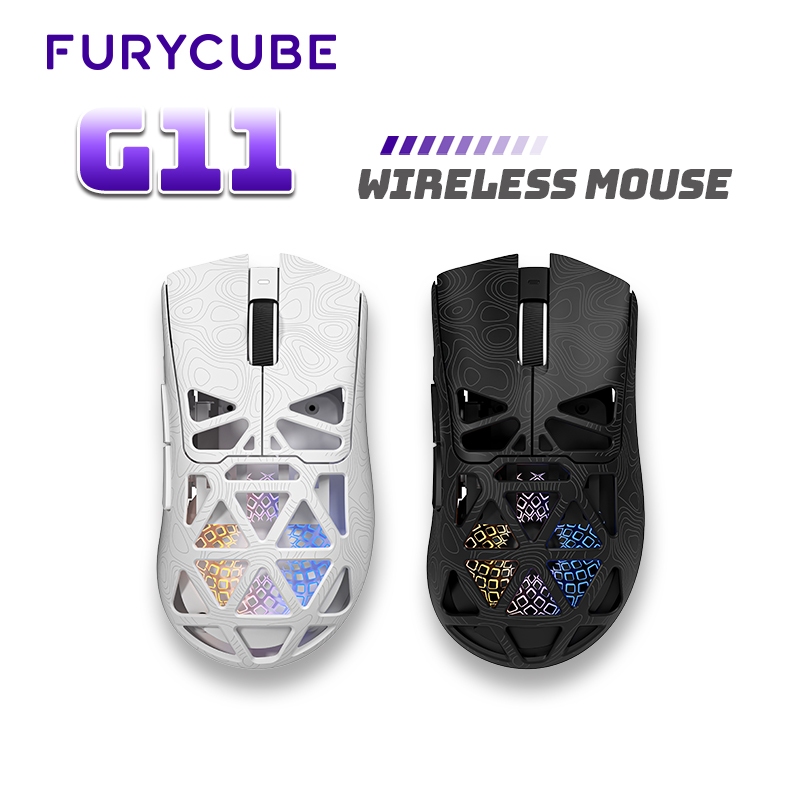 FURYCUBE G11 เมาส์สําหรับเล่นเกมไร้สาย PAW3311 แบบมีสาย/BT/2.4G 12000 ...