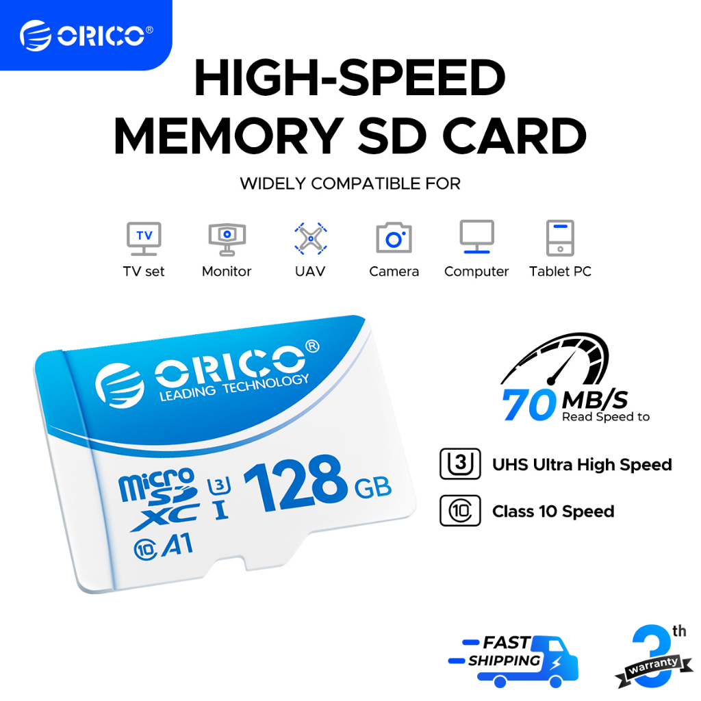 ORICO เมมโมรี่การ์ด 128G Memory Card Micro SD MicroSDXC 128GB Class10 ...