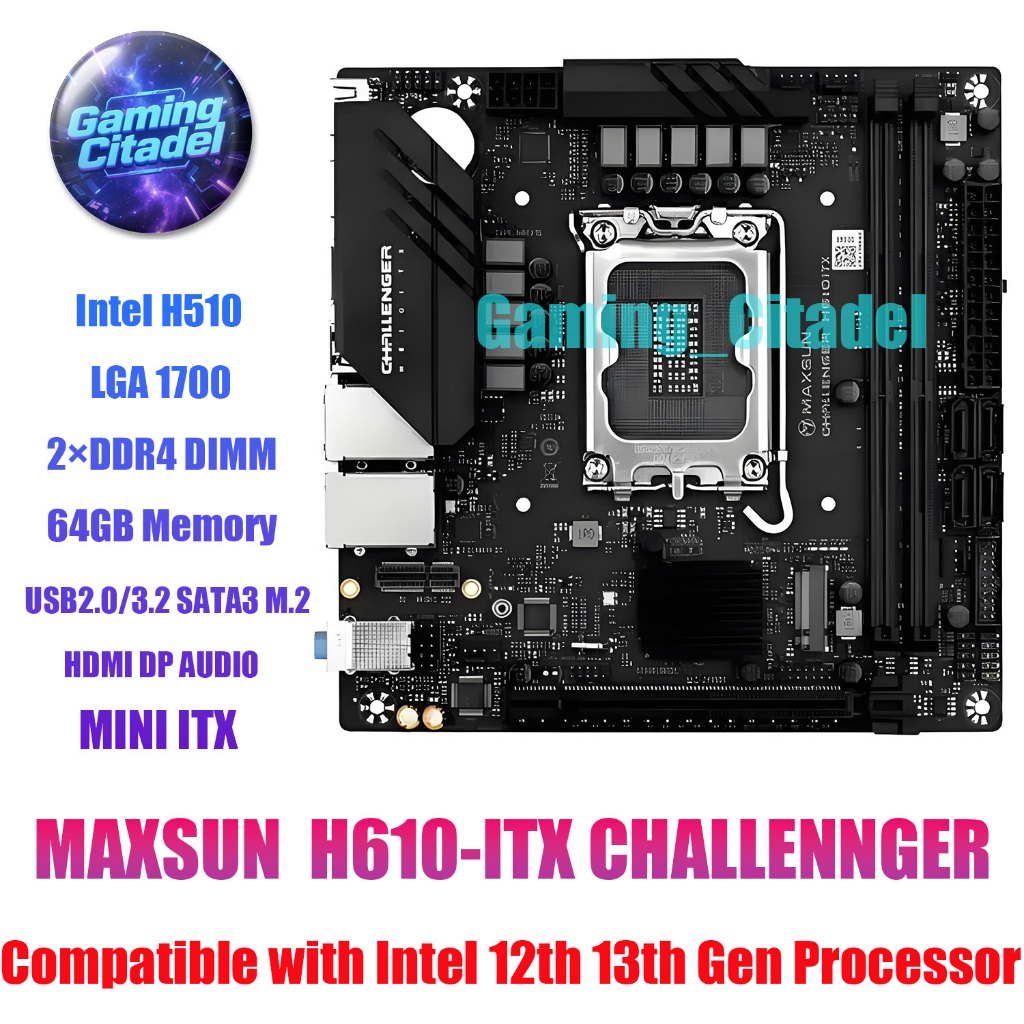 ใช้ MAXSUN H610 ITX CHALLENGER 1700 DDR4 MINI ITX เมนบอร์ดใช้งานร่วมกับ ...