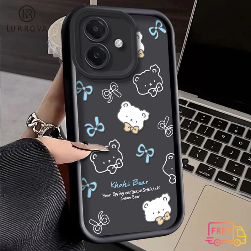 สําหรับ Honor x6 x6a x6b X7C 5b plus x7 x7a x8 x8a x8c x8b x9 a9a x9b x9c การ์ตูนสีฟ้า Bowknot ...