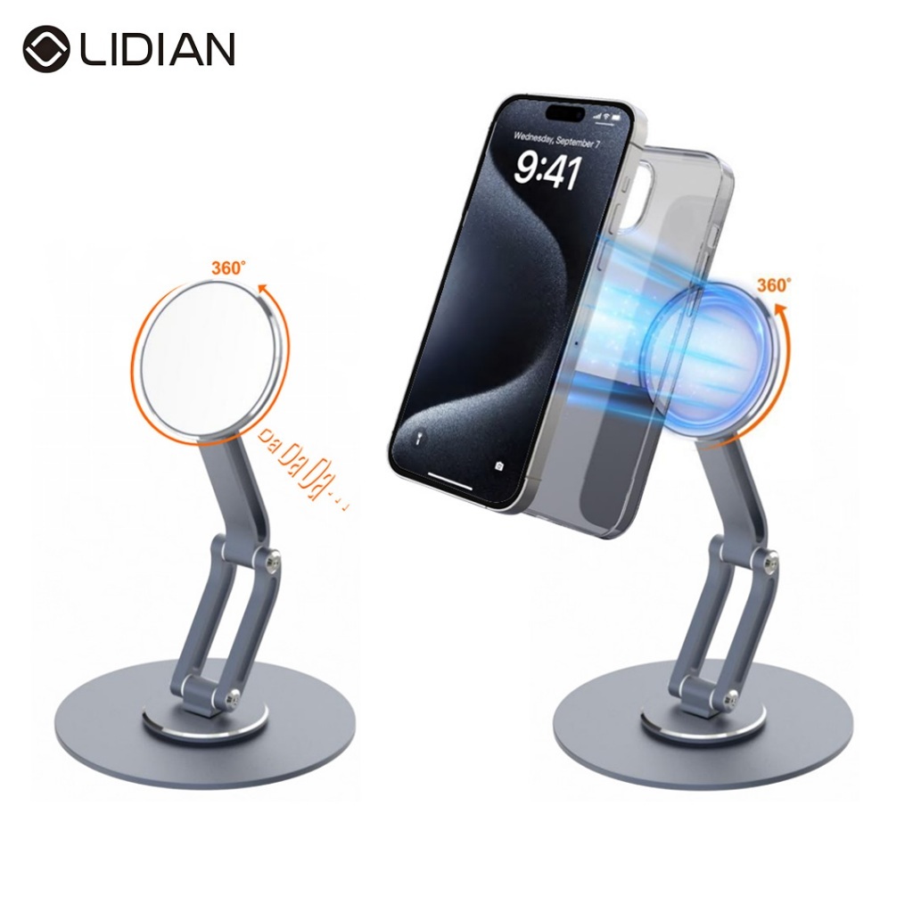 LIDIAN P3AM / P3AMS 360° หมุนวงเล็บแม่เหล็กพับได้อลูมิเนียมอัลลอยด์ยืน ...