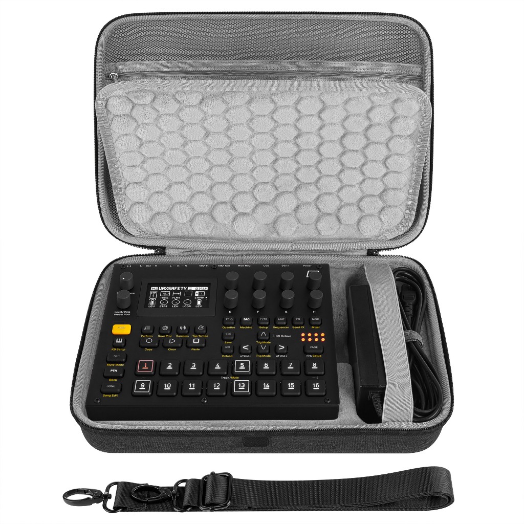 กระเป๋าพกพาอินเทอร์เฟซเสียง Geekria เข้ากันได้กับ Elektron Digitakt II ...