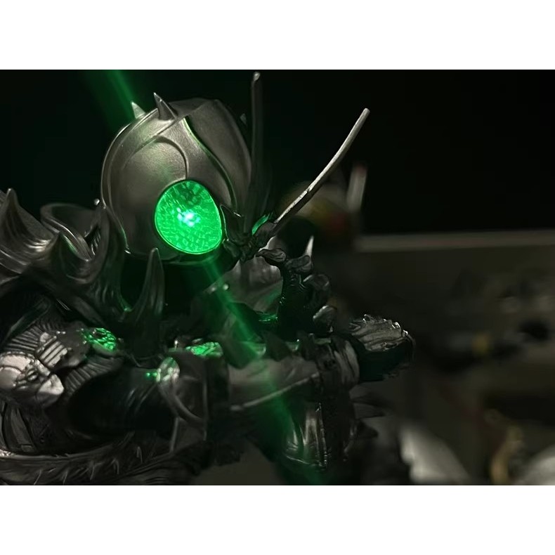 RV SHF Kamen Rider Shadow Moon ผมเรืองแสงสีดํา ShadowMoon สีเขียวตา ...