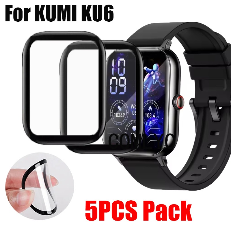สําหรับ KUMI KU6 Smartwatch ป้องกันหน้าจอ 3D ป้องกันคลุมทั้งหมดฟิล์มโค้งฟิล์มนุ่ม | Shopee Thailand