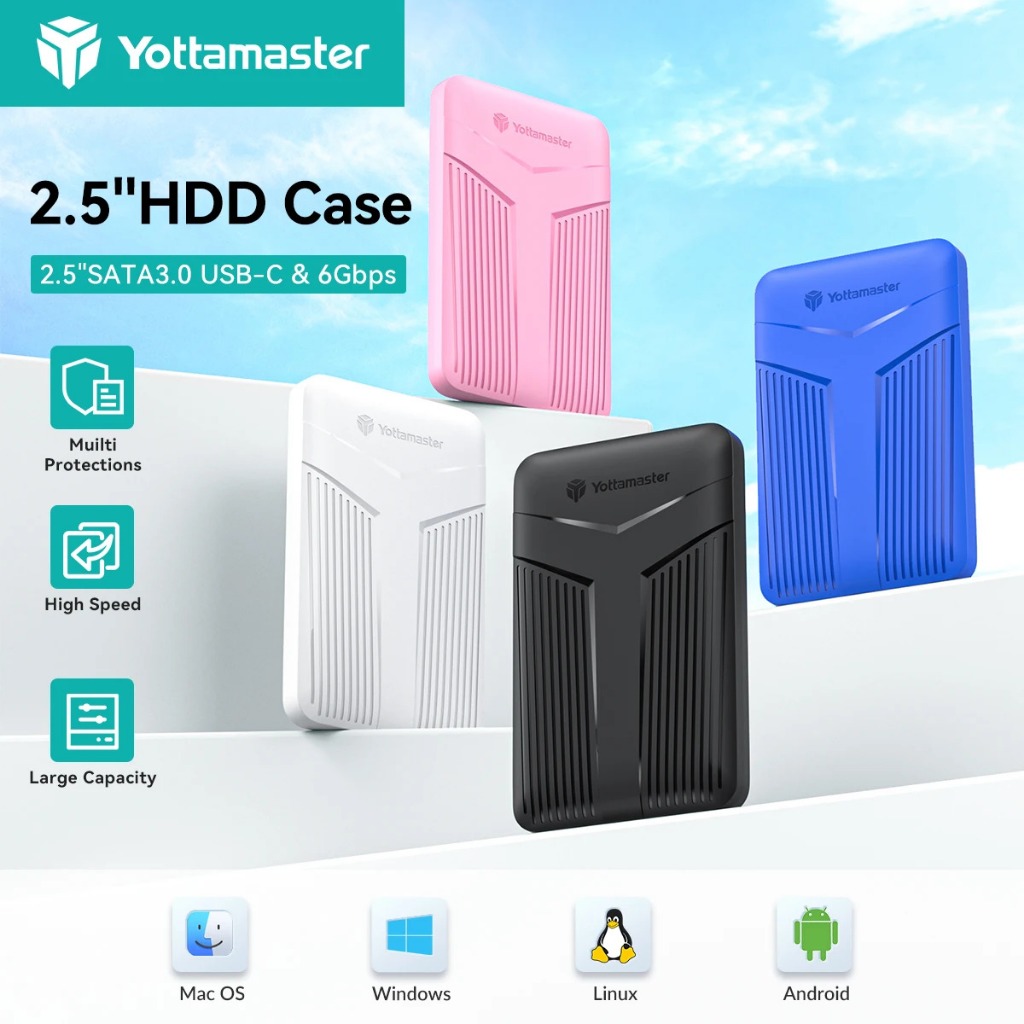 Yottamaster USB 3.0 อะแดปเตอร์ฮาร์ดดิสก์ 6Gbps HDD Enclosure 2.5 นิ้ว ...