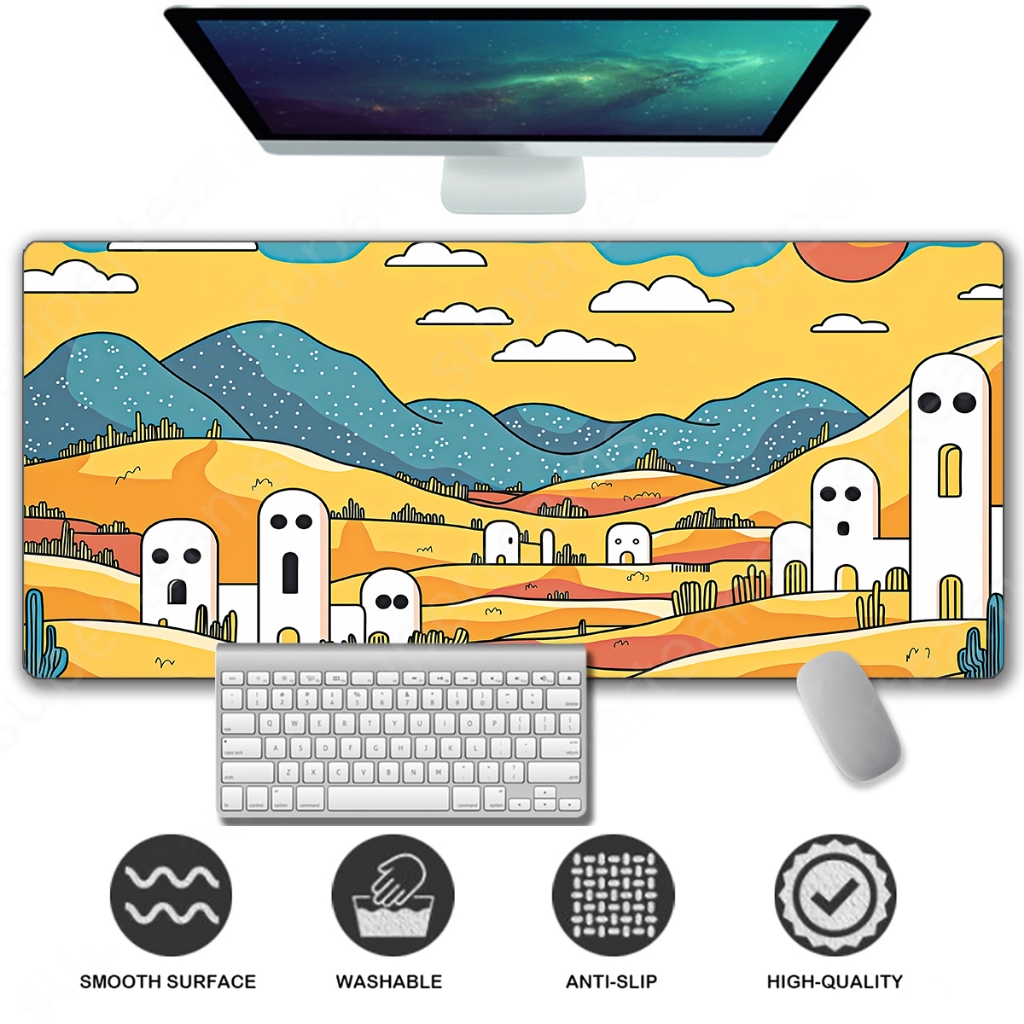 Arizona Ghosts แผ่นรองโต๊ะ, Sunset Cactus Kawaii Gaming Mouse Pad ...