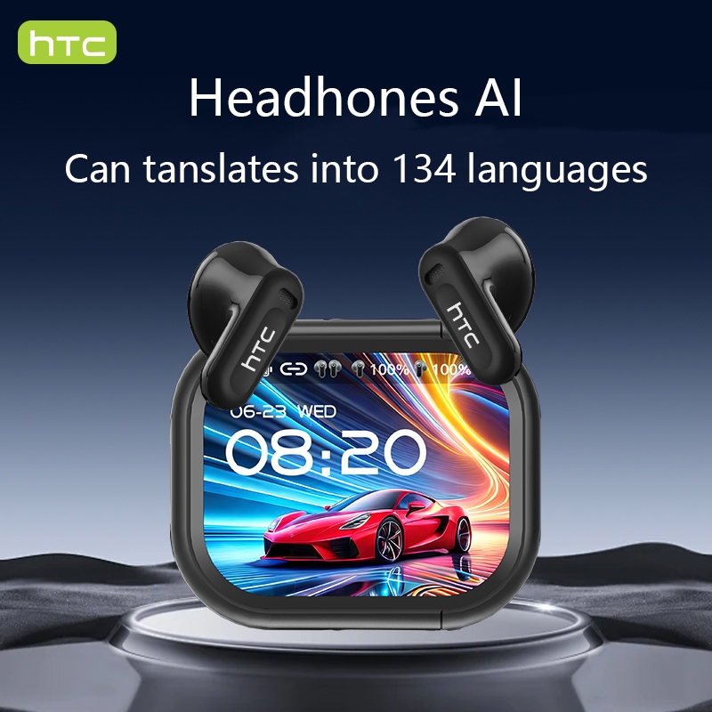 HTC NE20Bluetooth V6.0 หูฟัง AI ผู้แปลหูฟัง OWS หน้าจอสัมผัส LCD หูฟัง ...