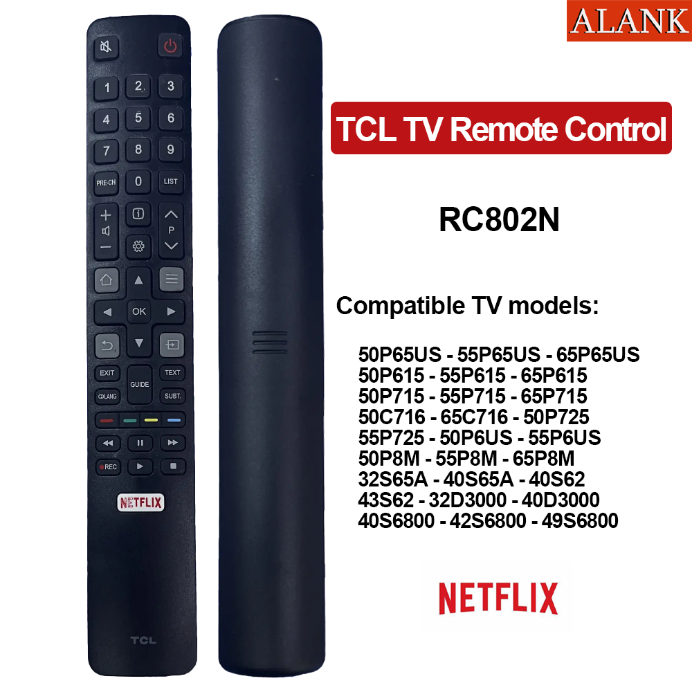 [ALANK] รีโมททีวี TCL ของแท้ รุ่น RC802N - สำหรับทีวีรุ่น 49C2US ...