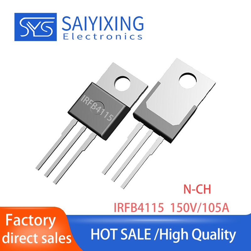 10PCS ยี่ห้อใหม่ IRFB4115 FB4115 TO-220 MOSFET ทรานซิสเตอร์ 150V 105A ...