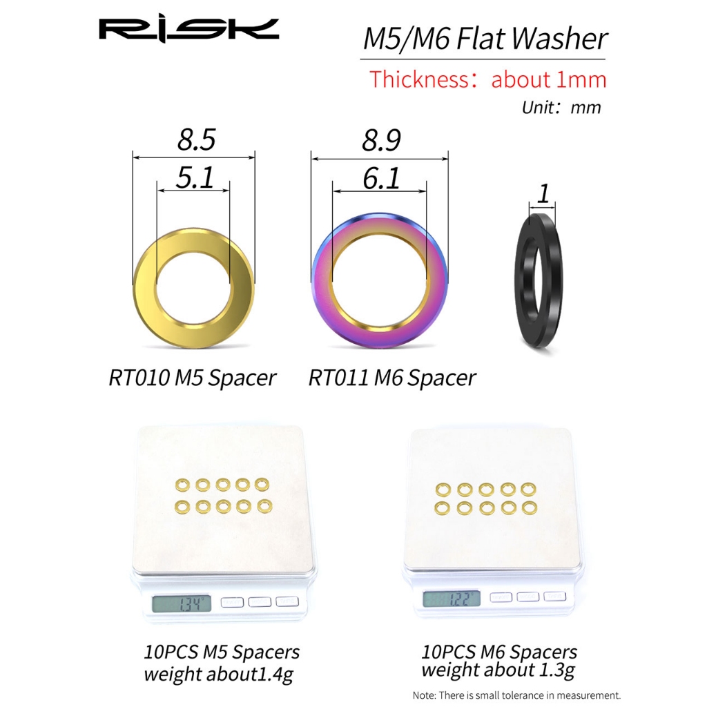 RISK M5/M6 ชุดปะเก็นและสกรูไทเทเนียม GR5 (TC4) สำหรับเครื่องซักผ้า 10 ชิ้นต่อชุด | Shopee Thailand