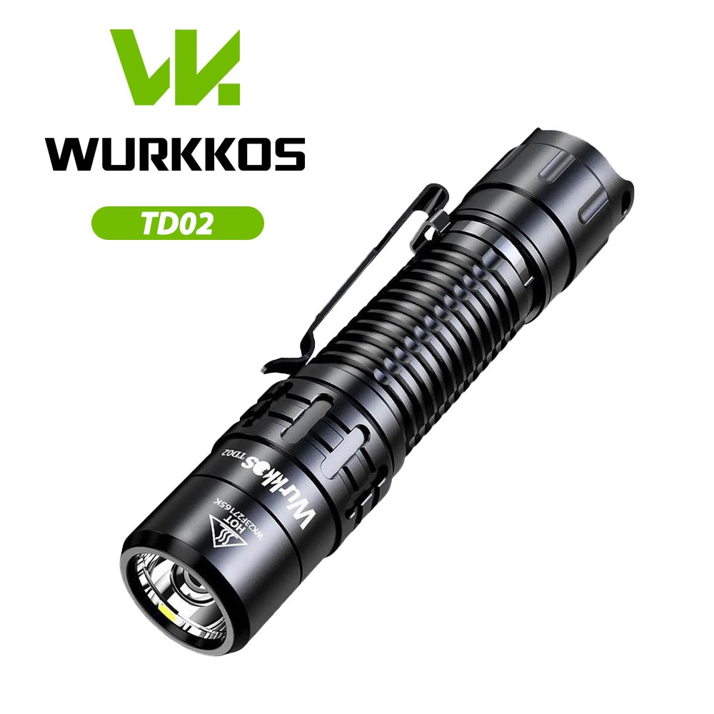 Wurkkos TD02 ไฟฉาย LED สว่างมาก แบบชาร์จไฟได้ พร้อมสวิตช์ชาร์จ C-Type ...